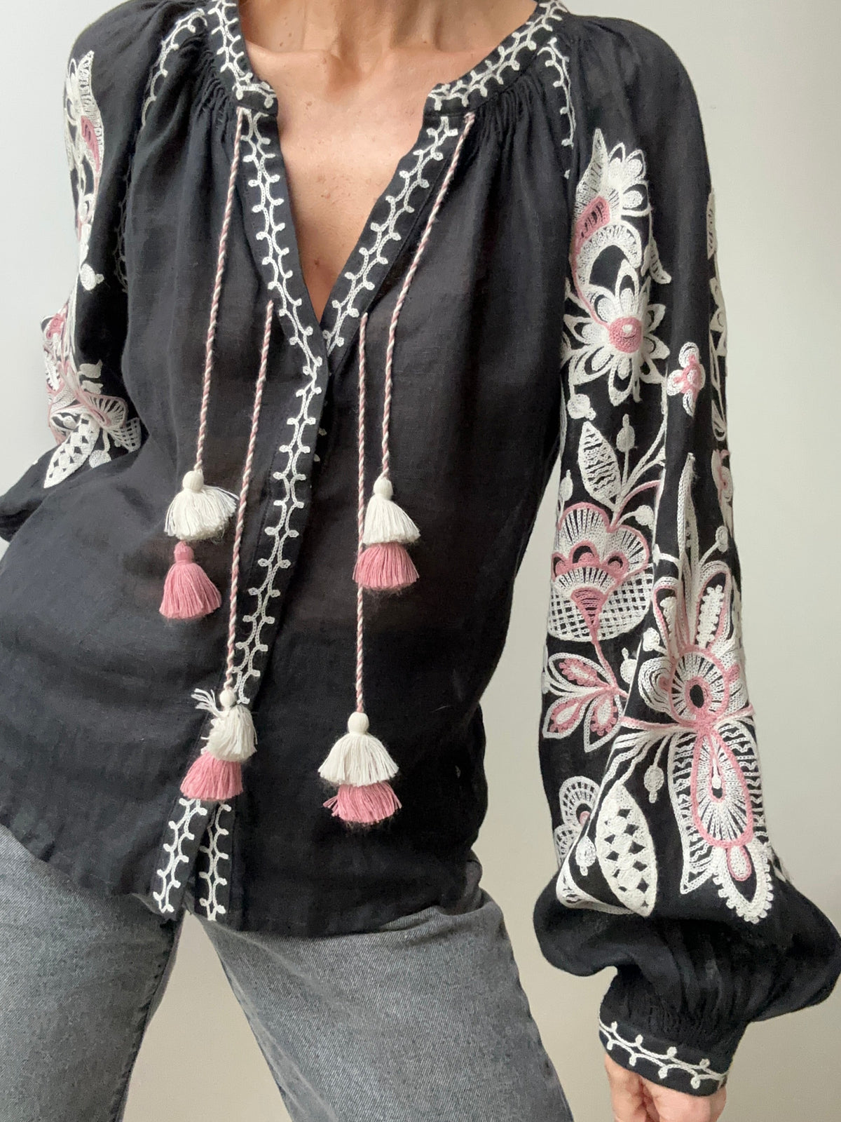 March 11 Blouse Linen Black – Jetsetbohemian