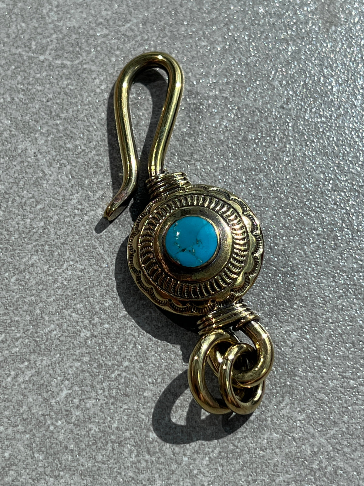 Key Ring Turquoise Circle | Jetsetbohemian